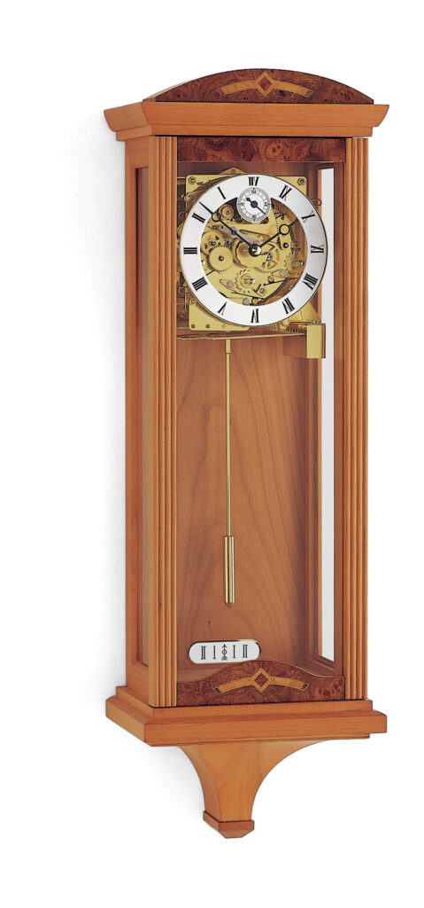 Redhill Mechanical Triple Chime Wall Clock in Cherry Finish - BilliB ...