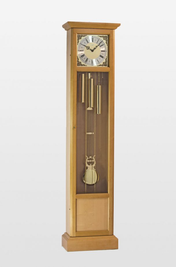 Rose Grandmother Clock In Light Wood Finish - BilliB - The Clock ...