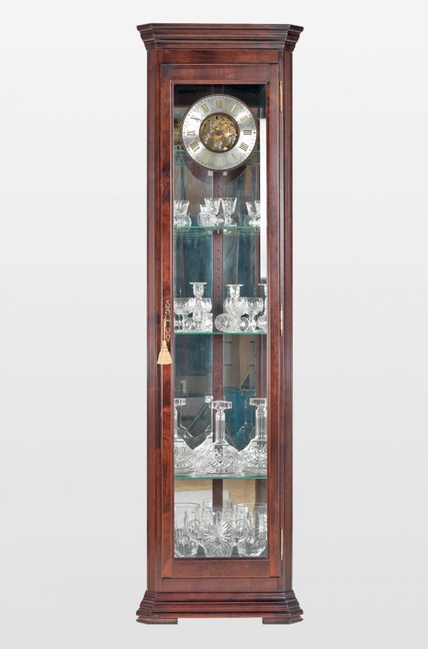 Amber Jewelled Movement Clock in Mahogany Finish - BilliB - The Clock ...