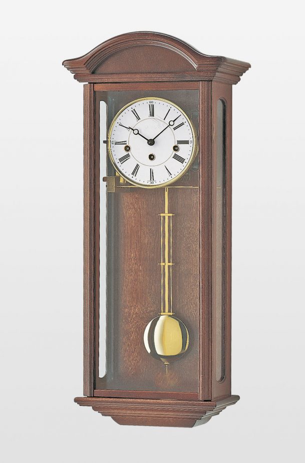 Axford Mechanical Wall Clock in Walnut Finish - Billib.co.uk
