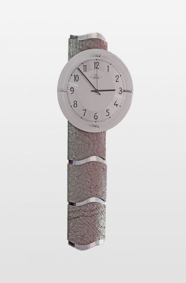 QC9090 Designer Grey Stone Effect Wall Clock - BilliB - The Clock ...